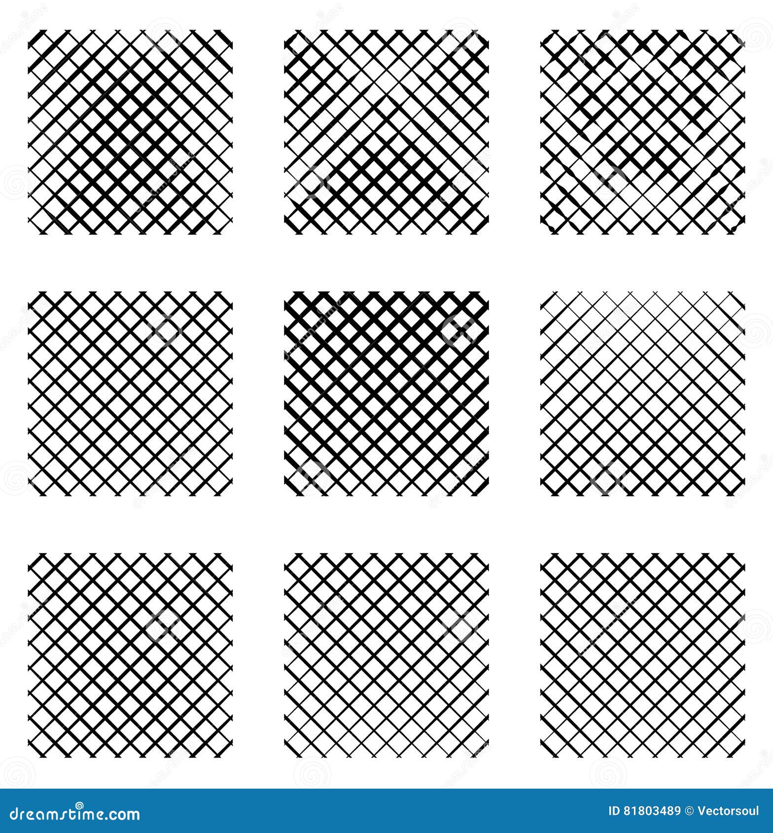Set Of Irregular Grids, Meshes. Intersecting Lines With Spherical ...