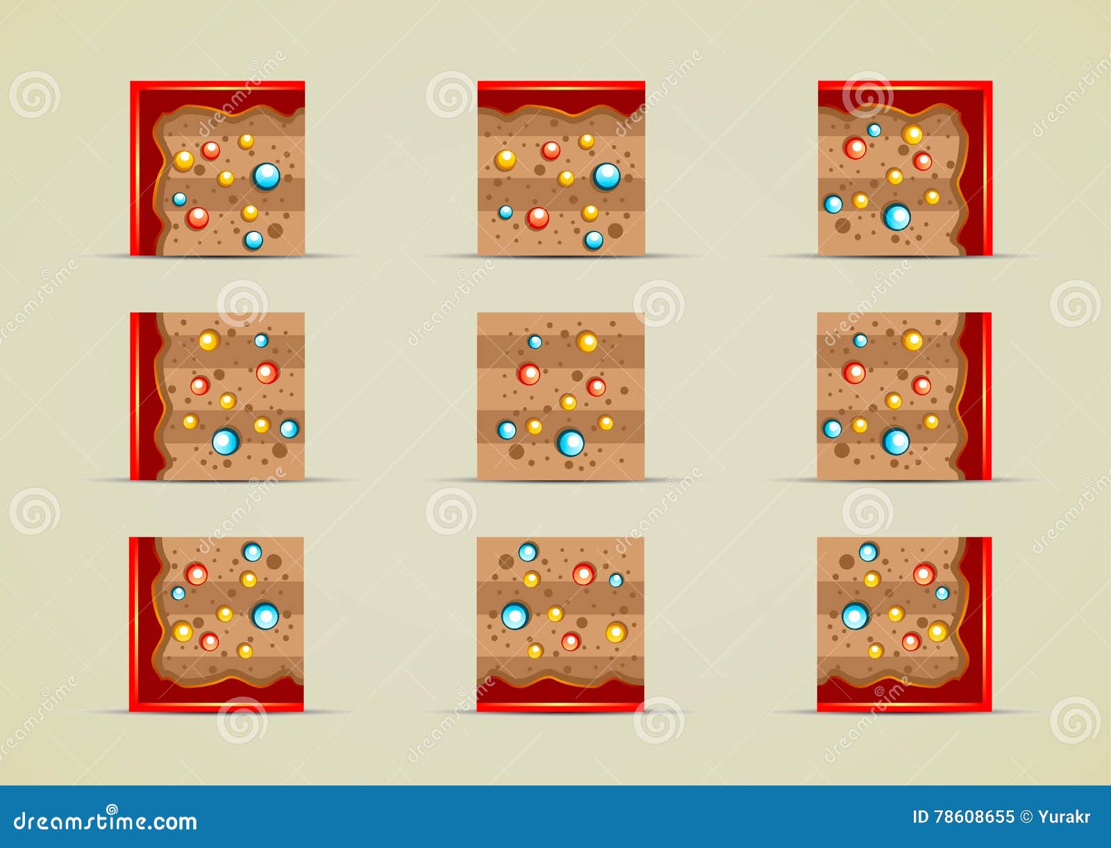 Ground Sprites With Yellow Grass For Creating Video Game Vector ...