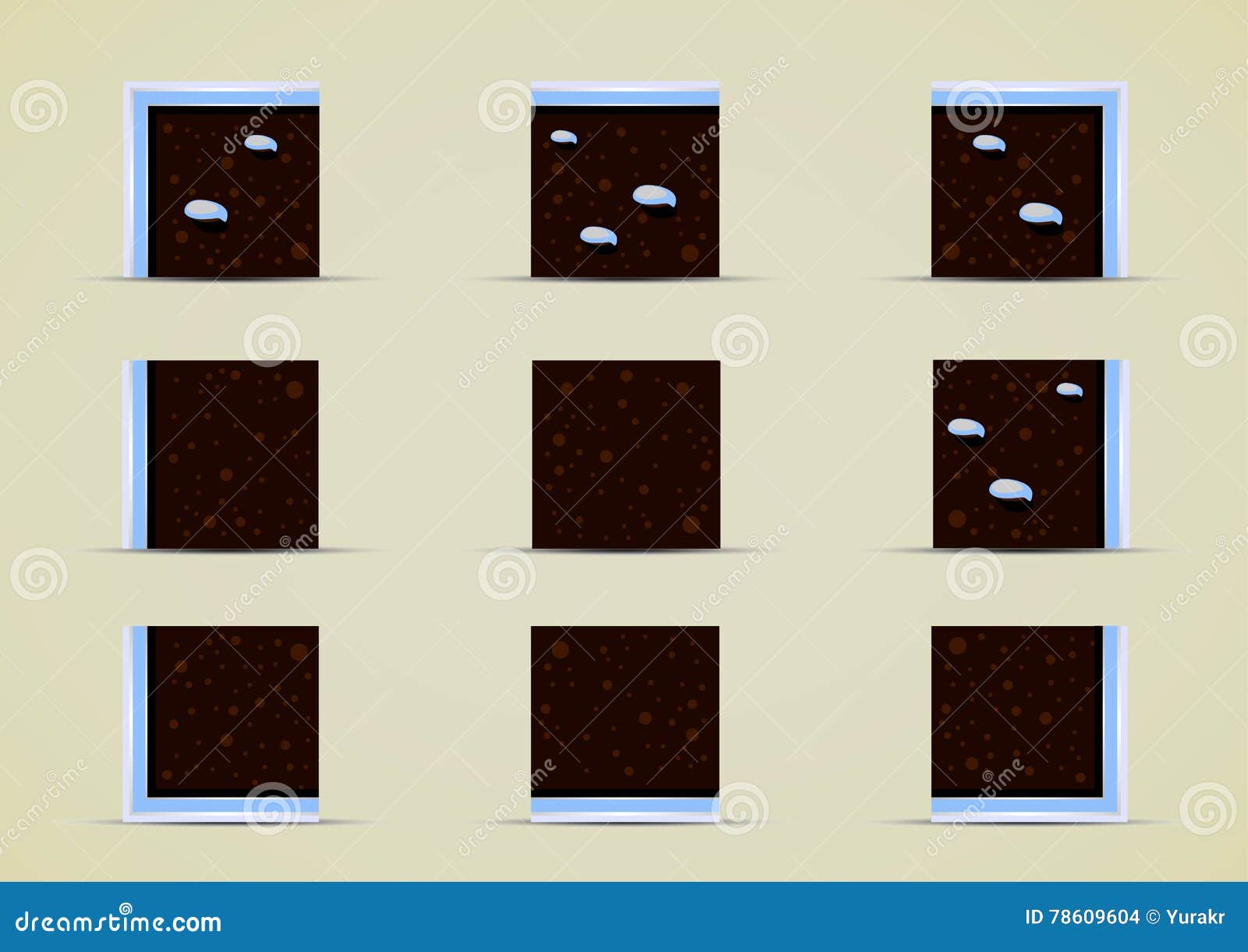 Set of Ground Sprites with Snow for Creating Video Games Stock Vector ...