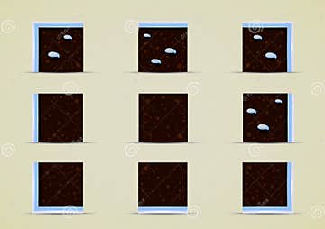 Set of Ground Sprites with Snow for Creating Video Games Stock Vector ...