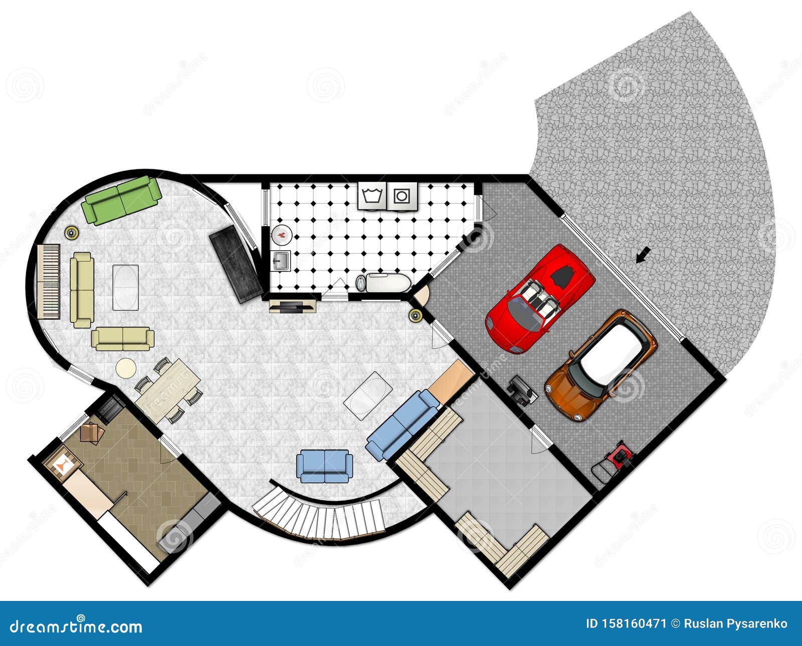Floorplan 3d. Floor Plan. Color Floor Plans 3d Stock Image - Image of ...