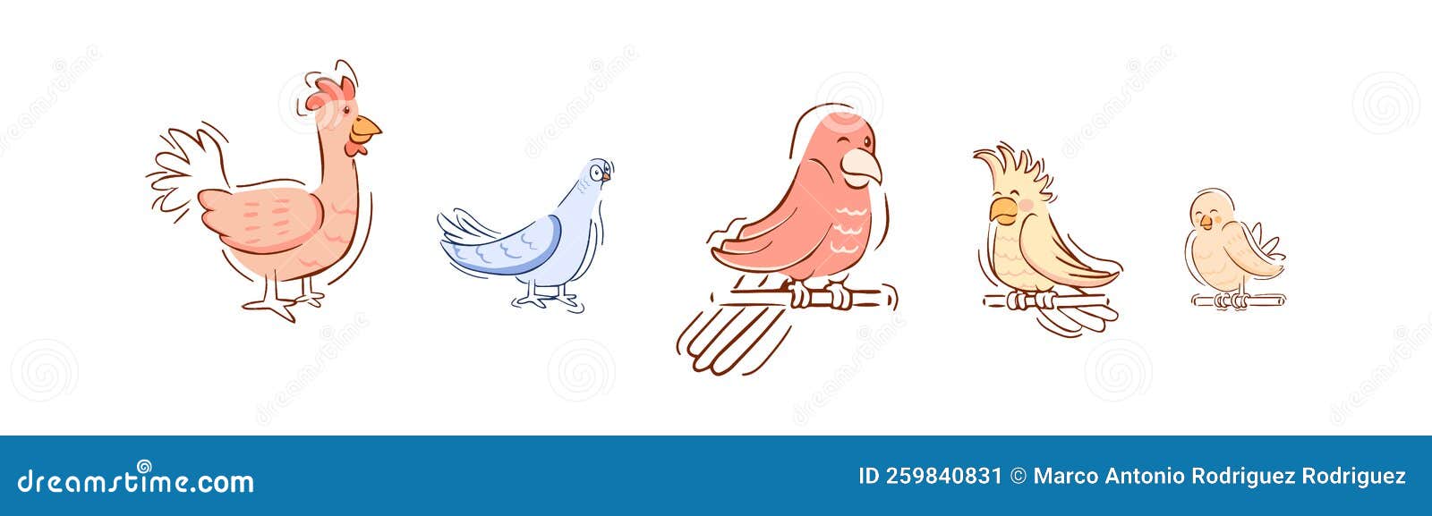 Set Group Animals Line Shade Vector Illustration Stock Vector ...