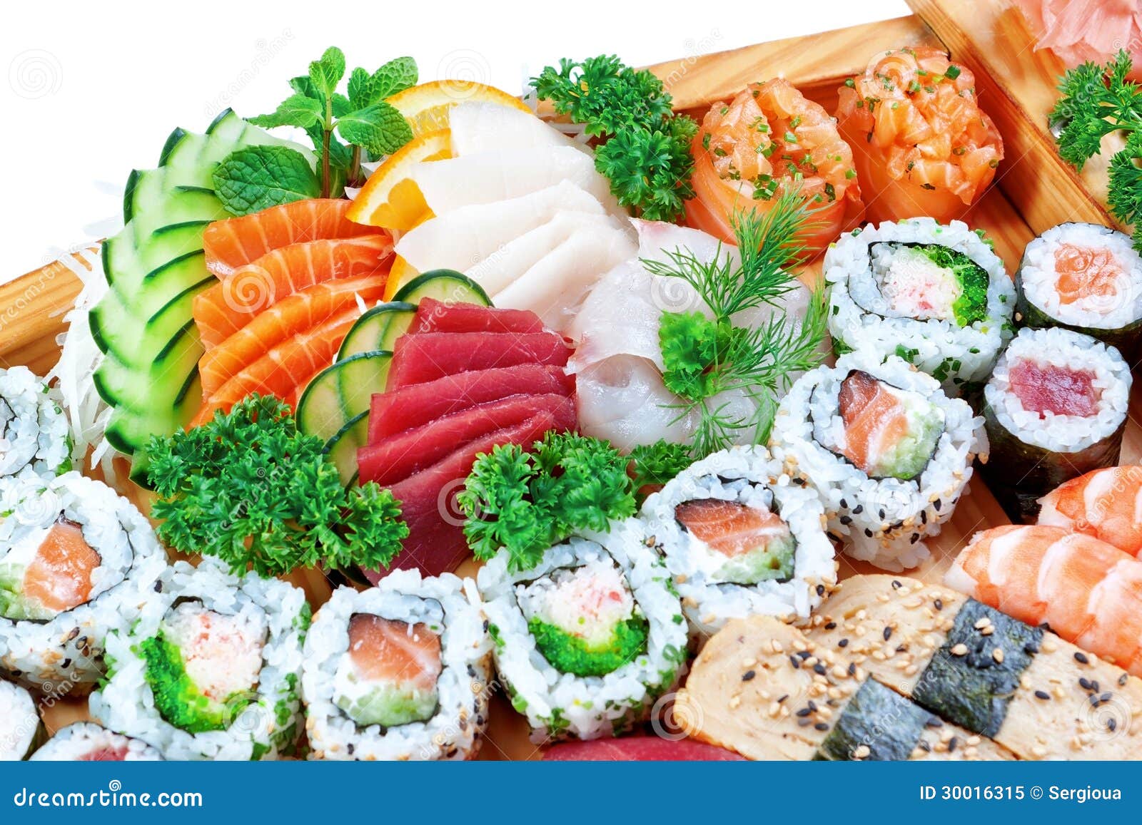 Set Group of Exotic Food Sushi. Stock Image - Image of dining, culture ...