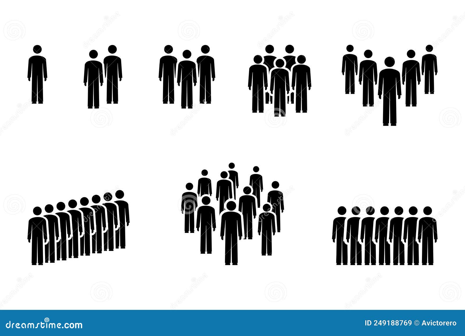 Set of Group of Human Icon. Team Icon Set Stock Vector - Illustration ...