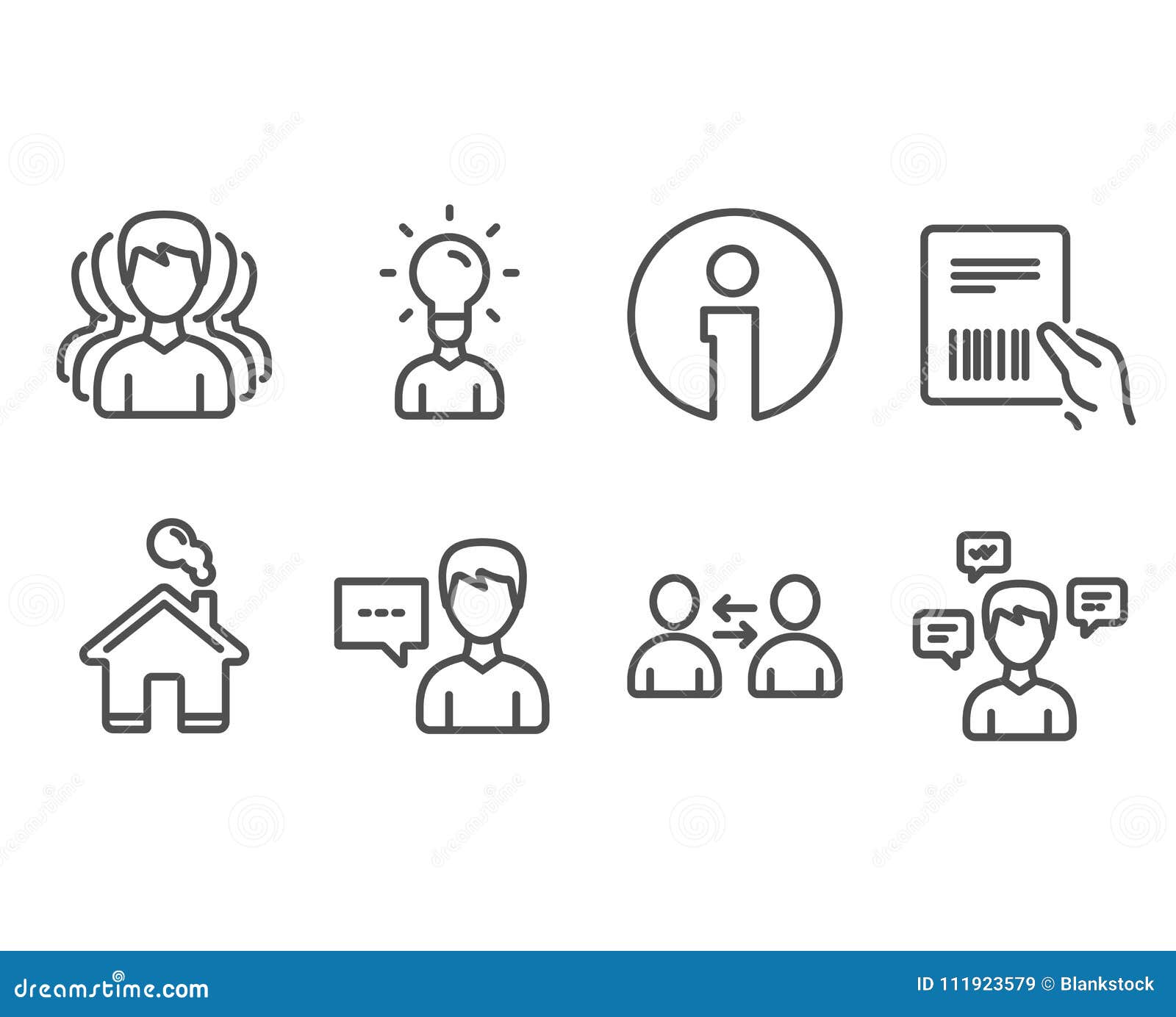 Group, Parcel Invoice and Communication Icons. Person Talk, Education ... Group, Parcel Invoice and Communication Icons. Person Talk, Education ...