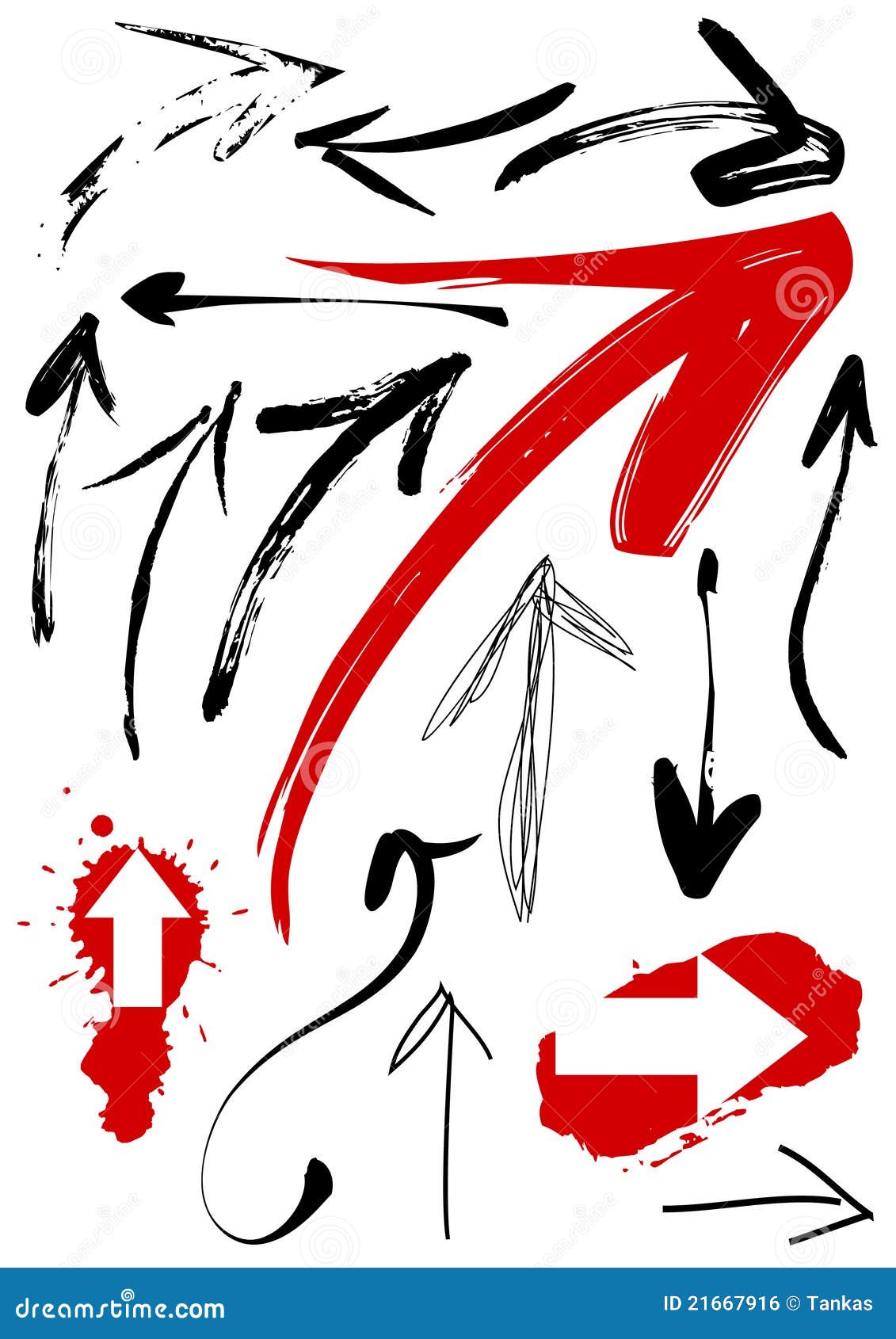 Set of grunge arrows stock vector. Illustration of backward - 21667916
