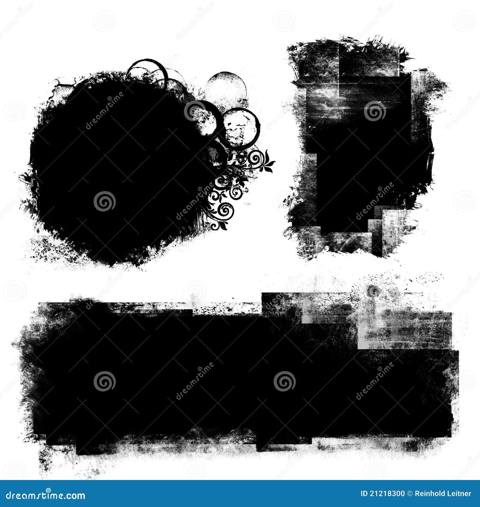 Set of grunge banner. stock photo. Image of desaturated - 21218300