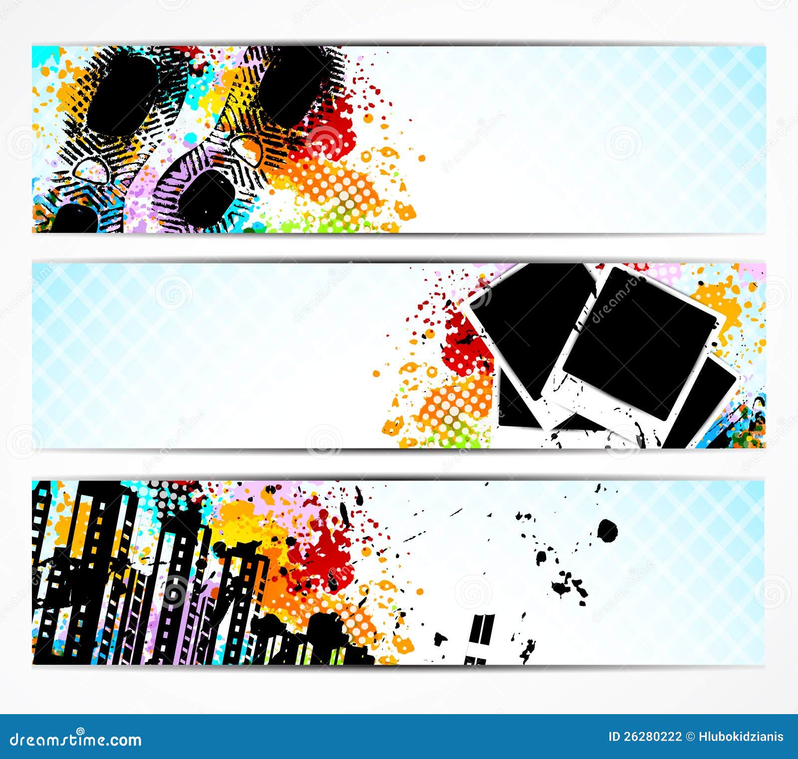 Set of grunge banners stock vector. Illustration of exterior - 26280222
