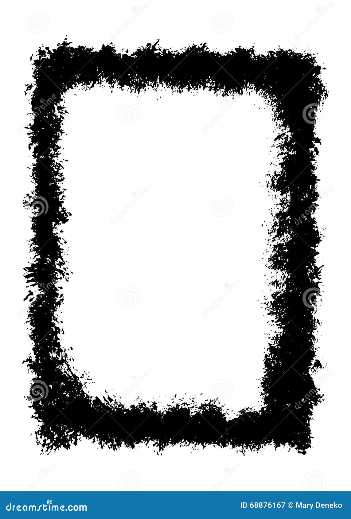 Set of 9 Grunge Black Abstract Textured Vector Rectangular Frame Stock ...