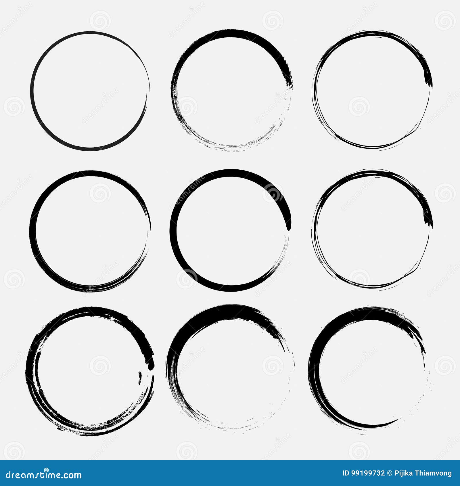 Set of Grunge Circles. Vector Grunge Round Shapes Stock Vector ... Set of Grunge Circles. Vector Grunge Round Shapes Stock Vector ...