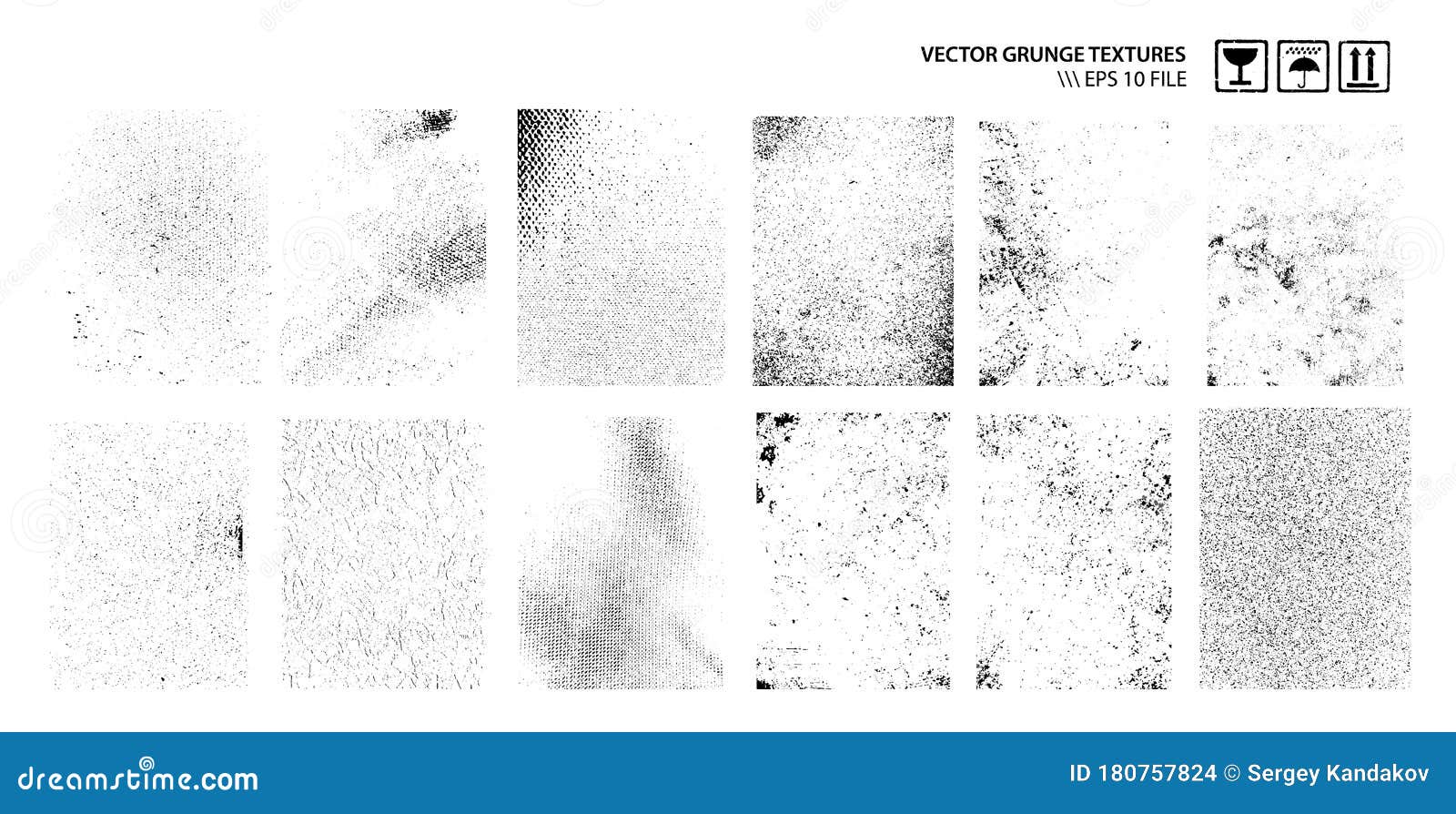 Dirty Grunge Textures Vector Set Stock Vector - Illustration of paint ...