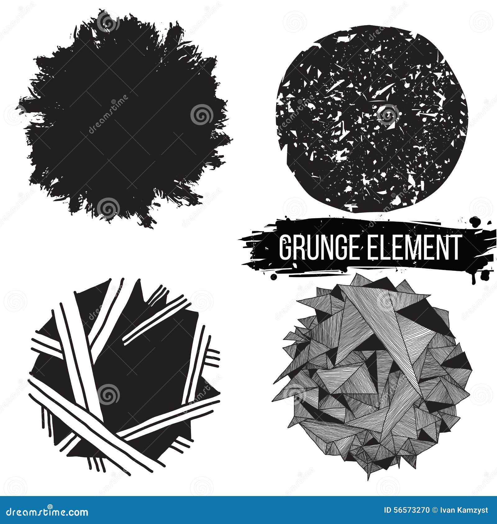 Set Grunge Elements. Abstract Backgrounds. Stock Vector - Illustration ...
