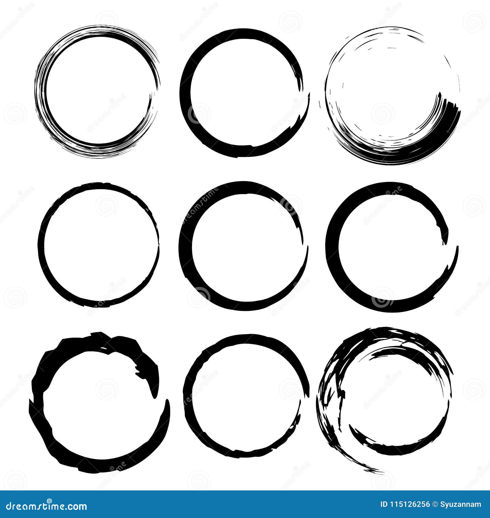 Set of Grunge Frames. Vector Illustration. Stock Vector - Illustration ...