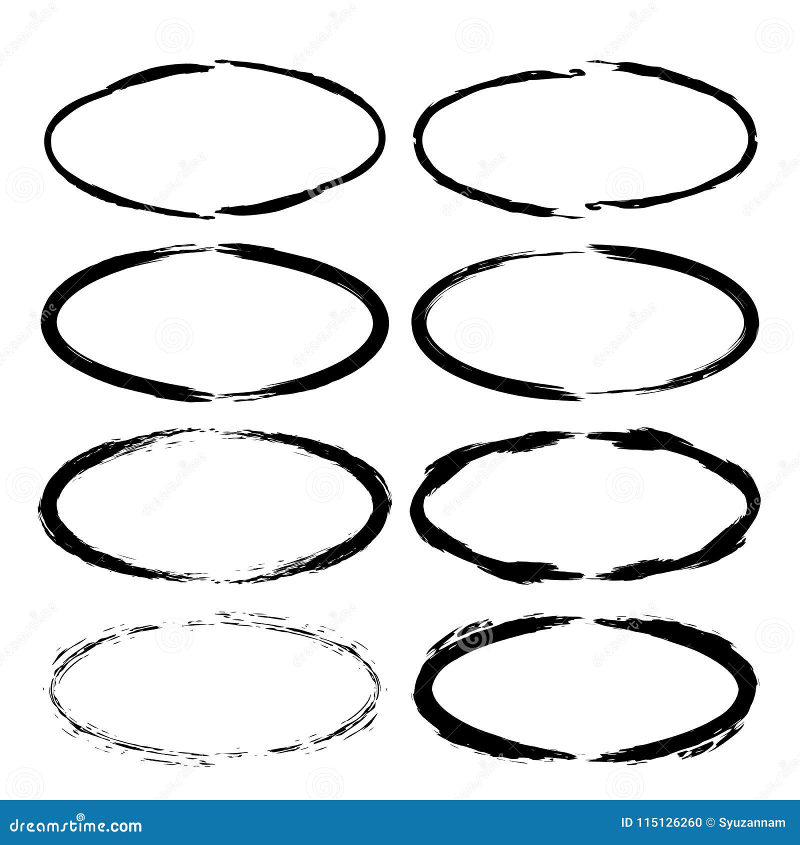 Set of Grunge Frames. Vector Illustration. Stock Vector - Illustration ...
