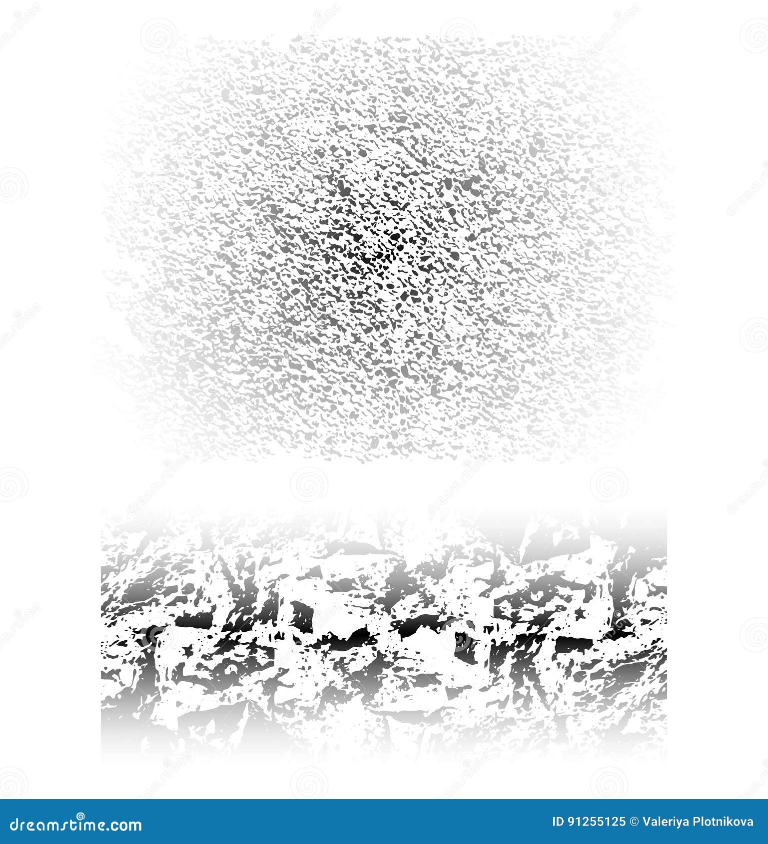 Set of Grunge Scuffs, Scratches and Halftone. Stock Vector ...