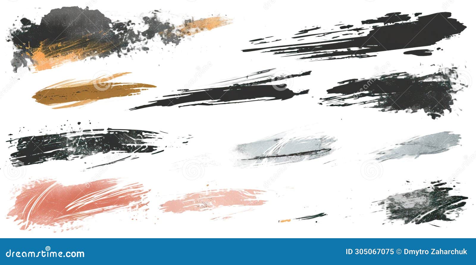 Set of Grunge-style Strike-through and Underline Elements, Adding a ...