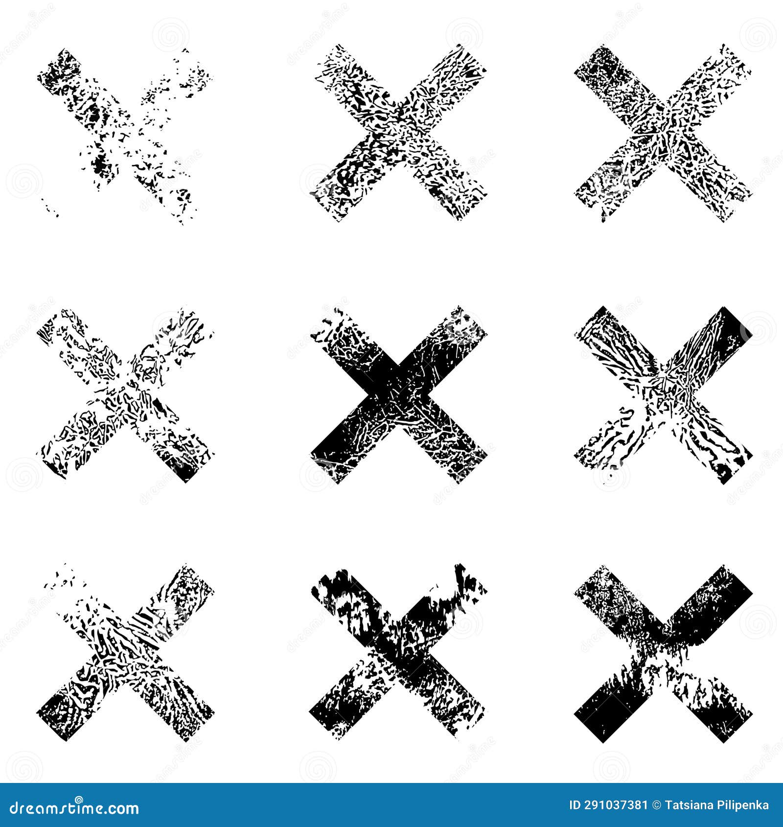 Grunge Shapes Cross Stock Vector Illustration Of Isolated 291037381