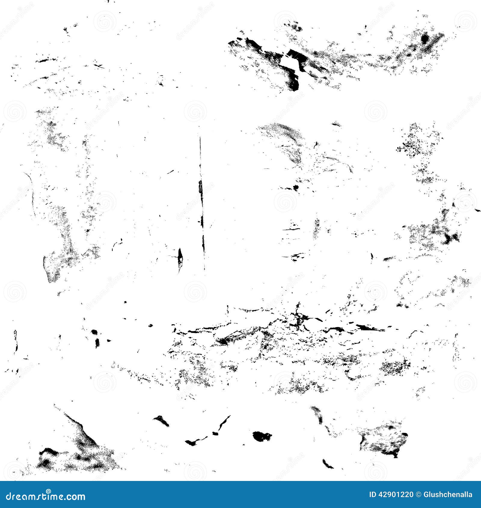 Set of Grunge Textures Black and White Scratches. Stock Vector ...