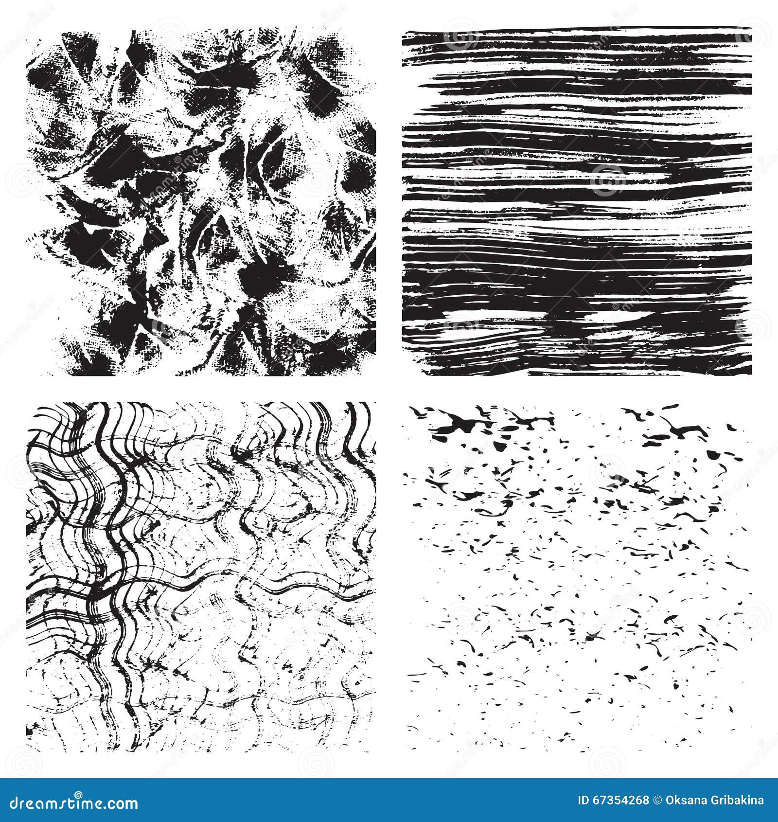 Set of grunge textures stock vector. Illustration of dark - 67354268