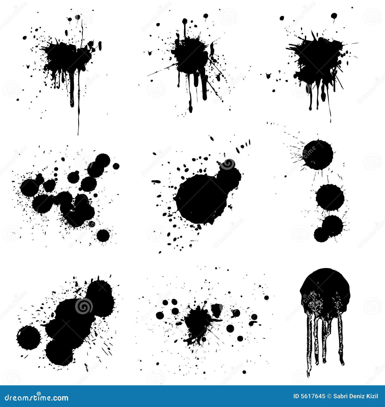 Grunge Splash Background With Stars And Circles Vector Illustration ...