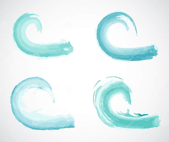 Set of grunge wave. Vector stock vector. Illustration of pattern - 28473030