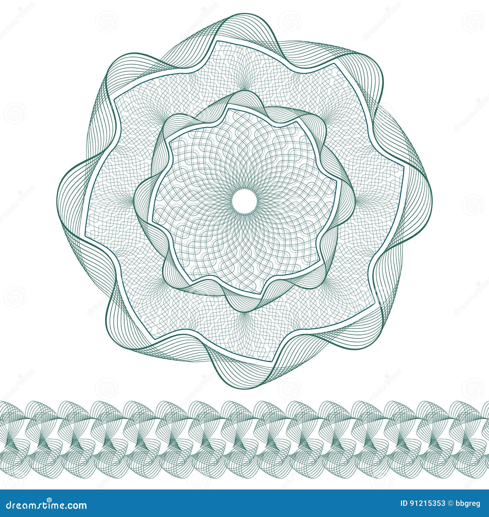 Rosette, Border Cartoon Vector | CartoonDealer.com #11165029