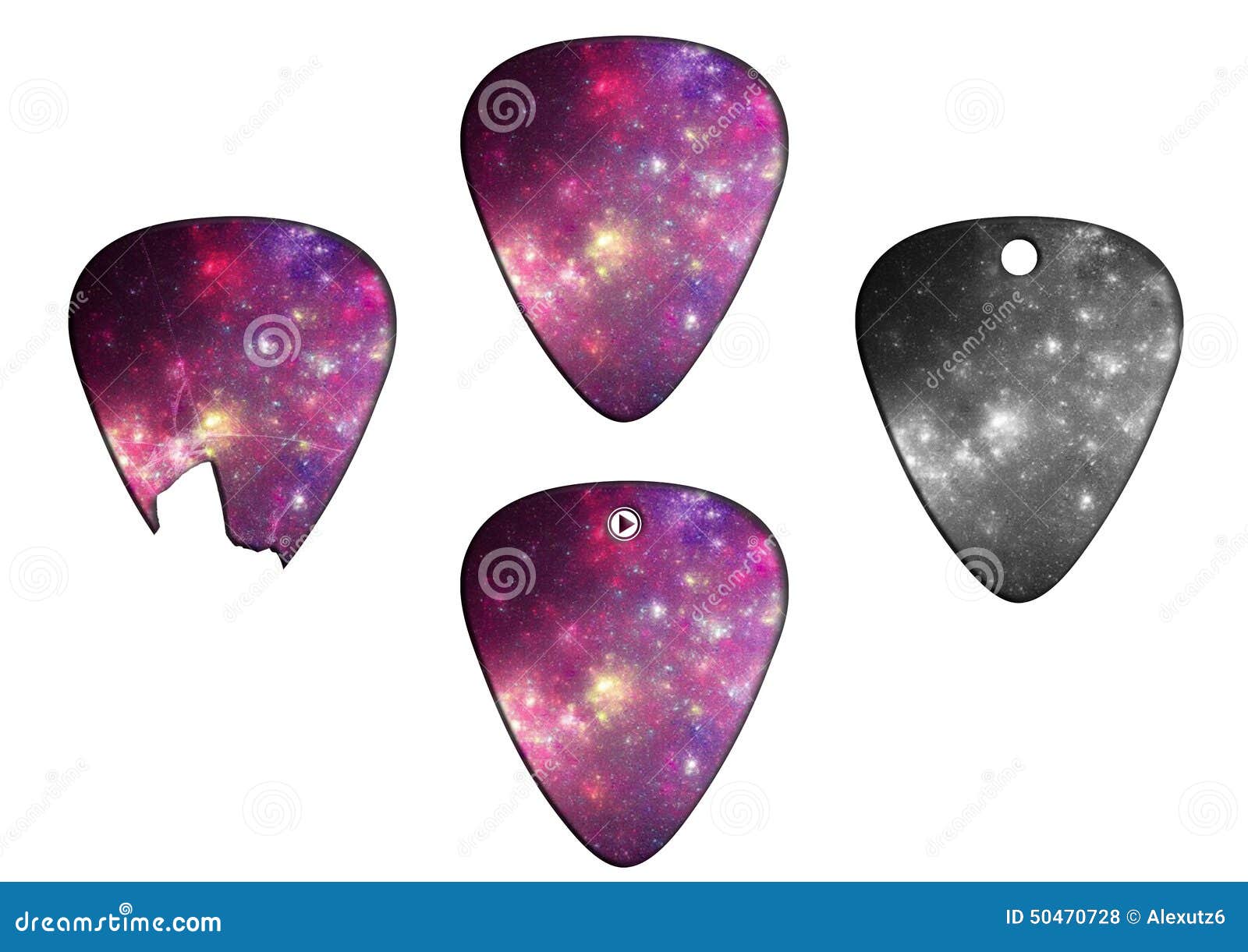 Set Of Guitar Picks Space Texture Stock Illustration - Illustration of ...