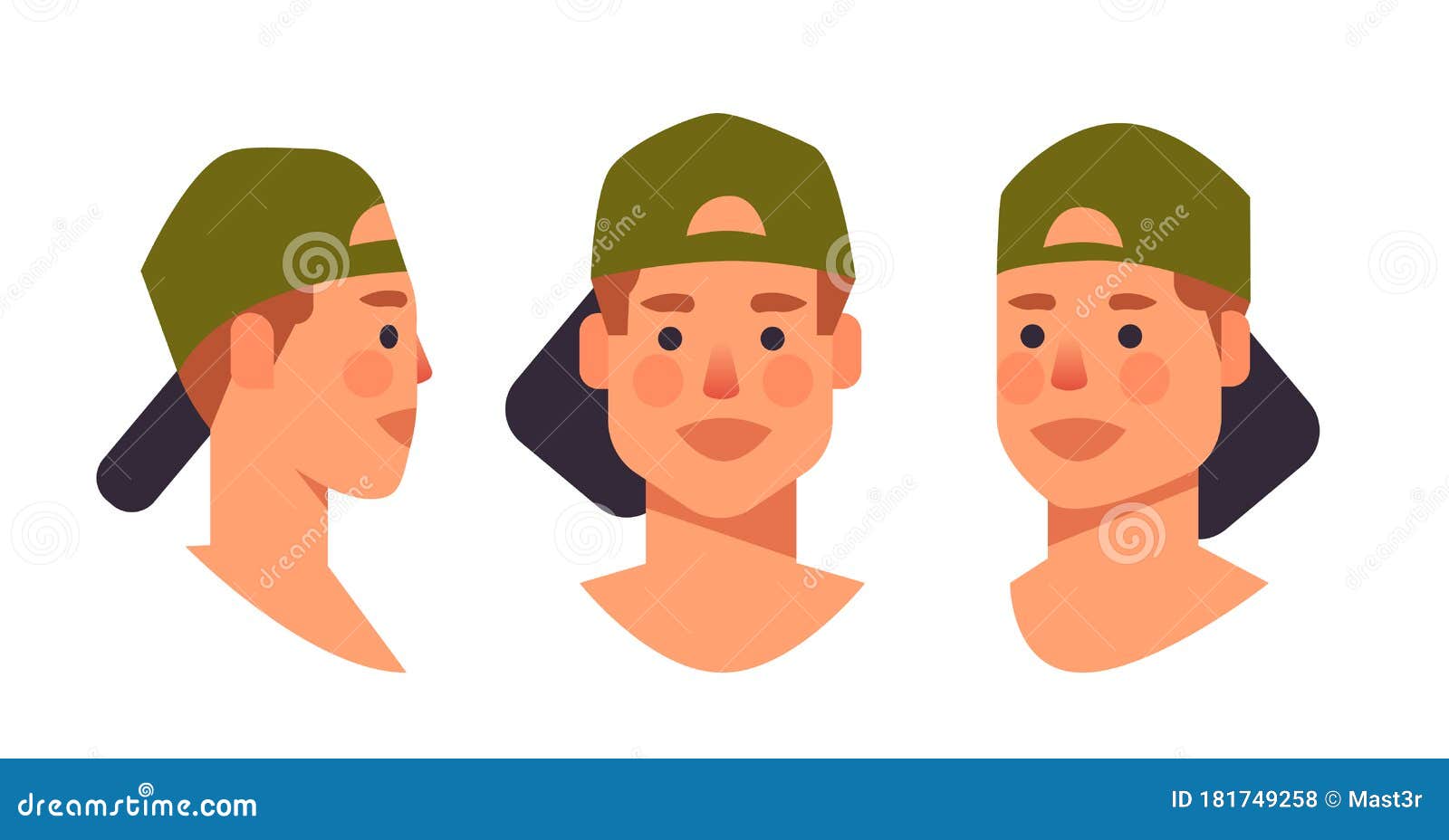 Avatar Set Front Portrait Office Employee Business People For We ...