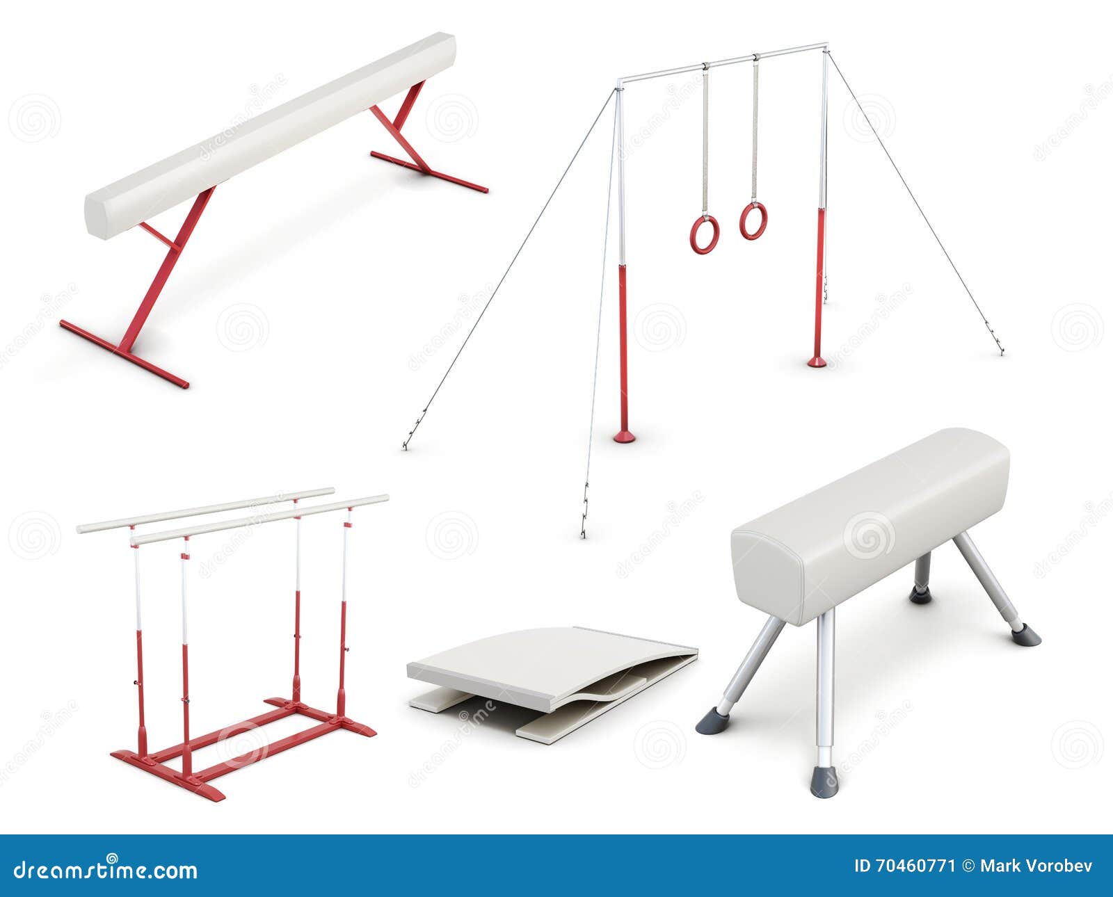 Gymnastic Springboard On White Background. Side View. 3 Stock Photo ...