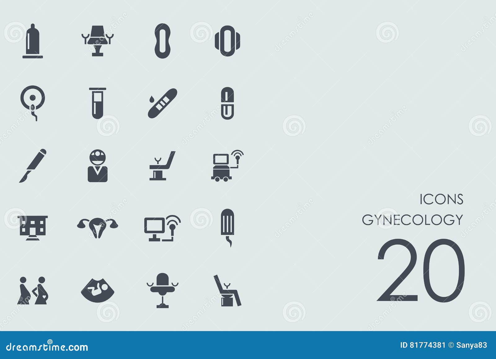 Set of gynecology icons stock vector. Illustration of design - 81774381