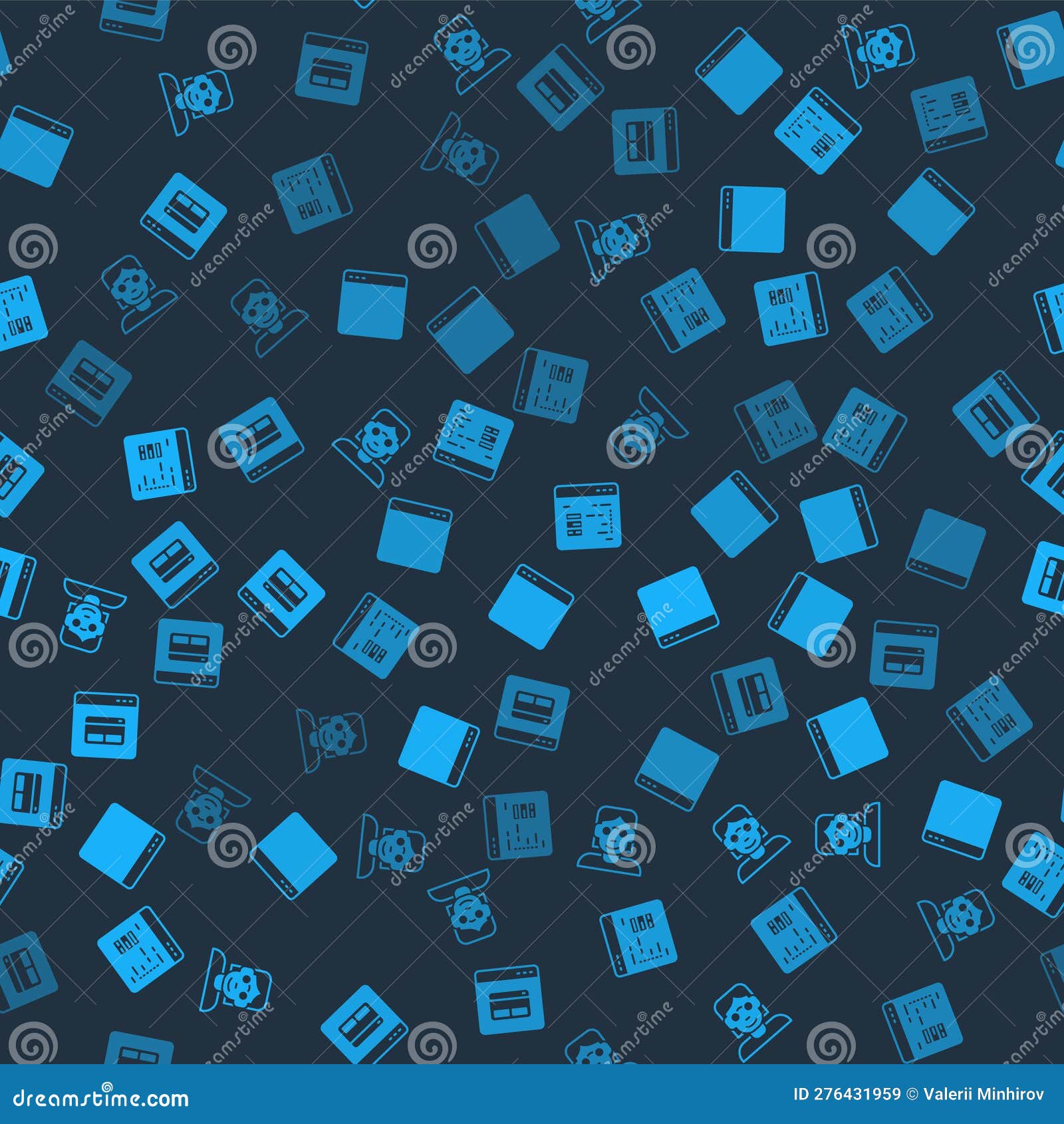 Set Hacker Or Coder Browser Window Software And Search Engine On Seamless Pattern Vector