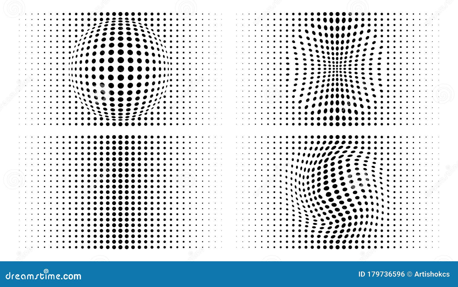 Halftone Convex Distorted Gradient Circle Dots Background. Horizontal ... Halftone Convex Distorted Gradient Circle Dots Background. Horizontal ...