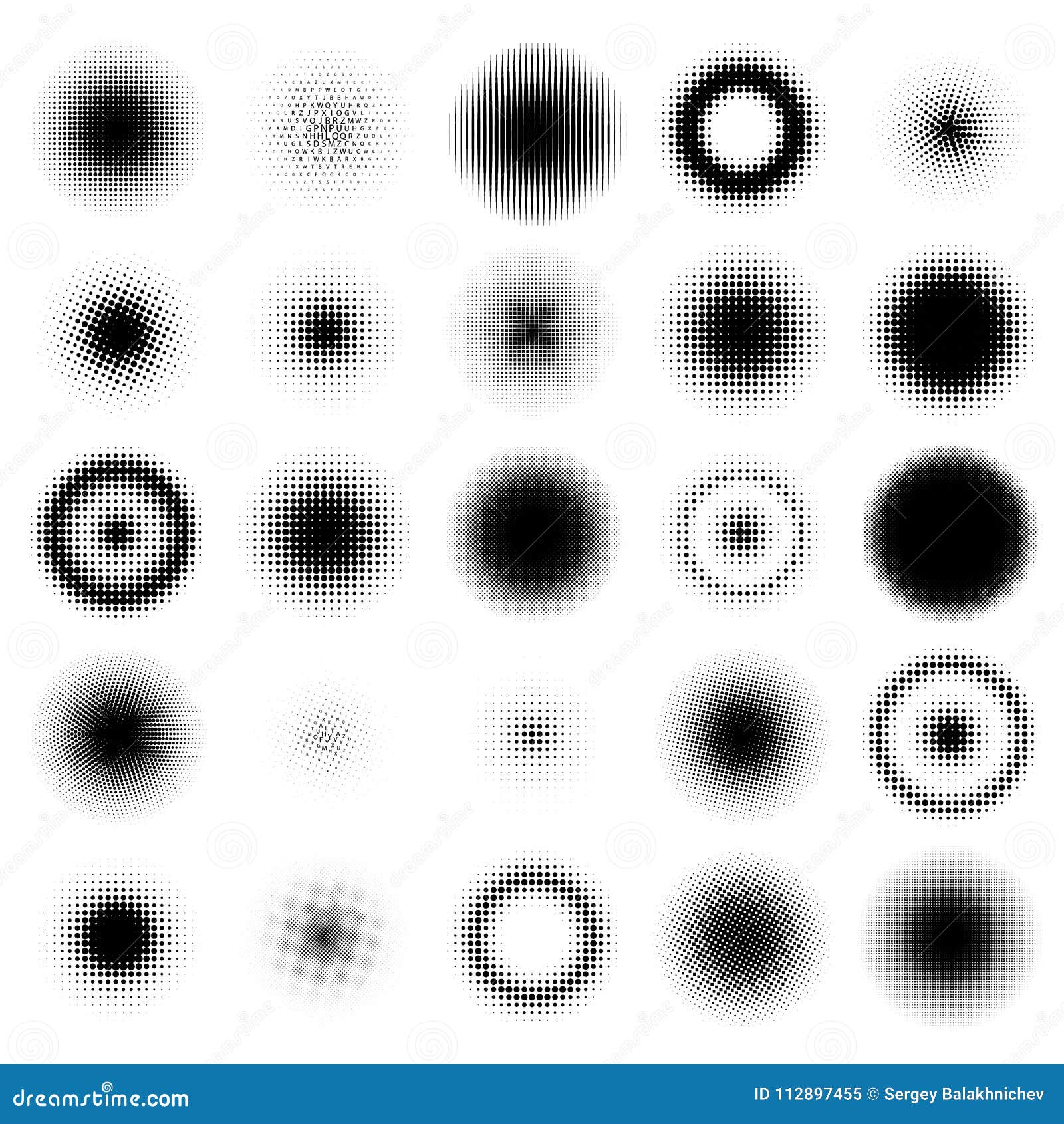 Set of Halftone Elements. Abstract Graphic Elements for Your Design ...