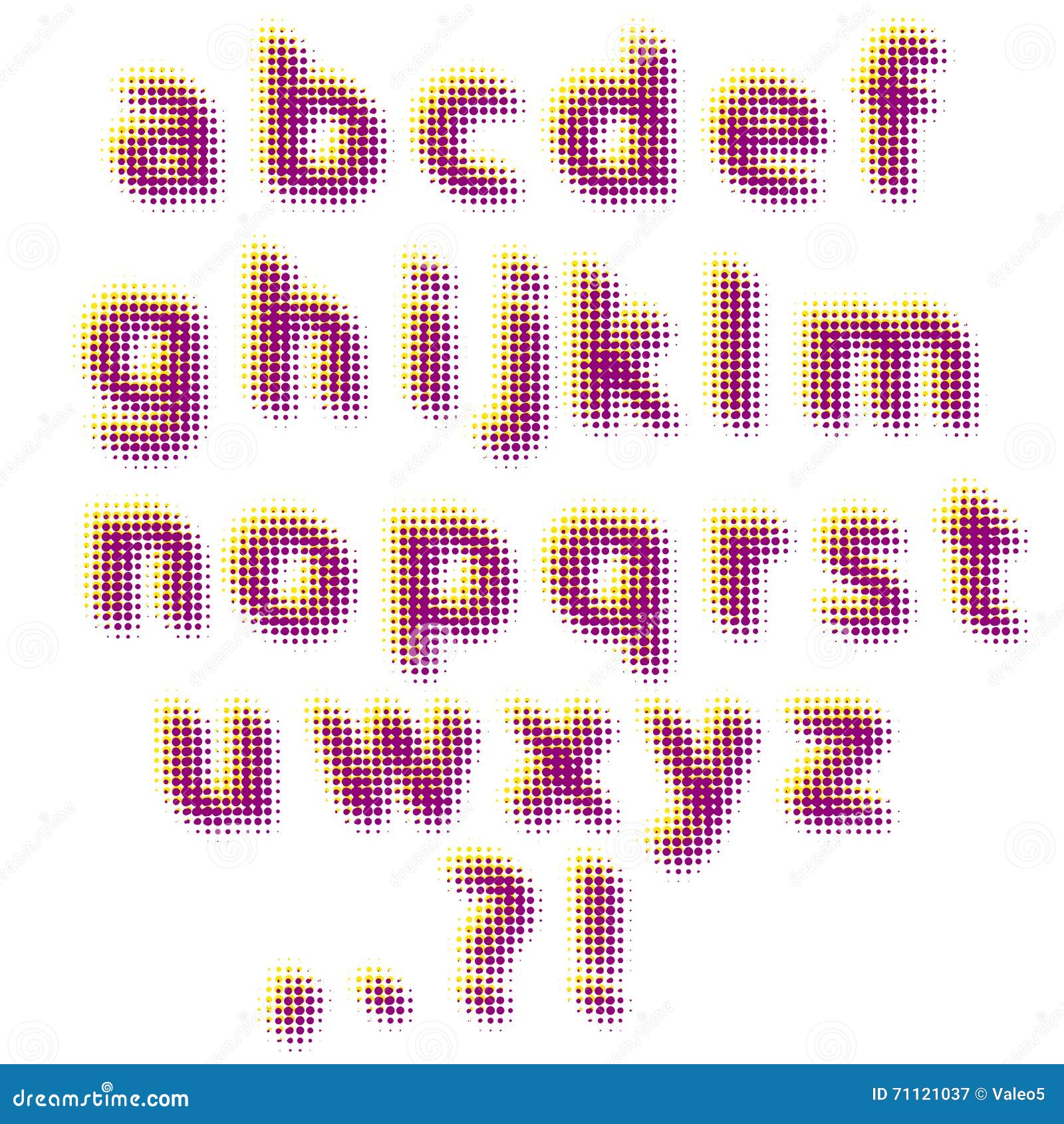 Set of Halftone Letters stock vector. Illustration of mark - 71121037