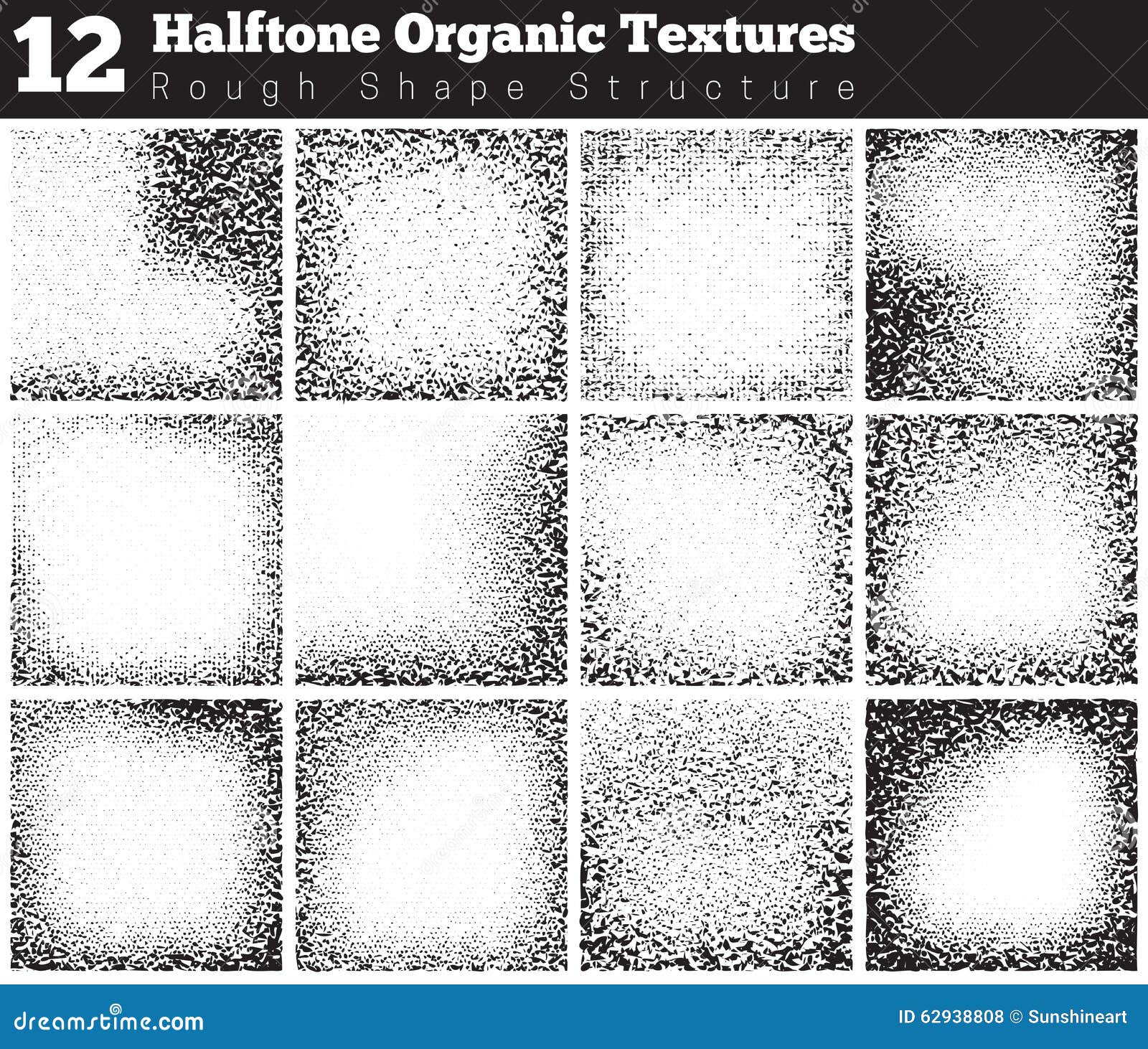 Set of Halftone Overlay Textures Stock Vector - Illustration of ...