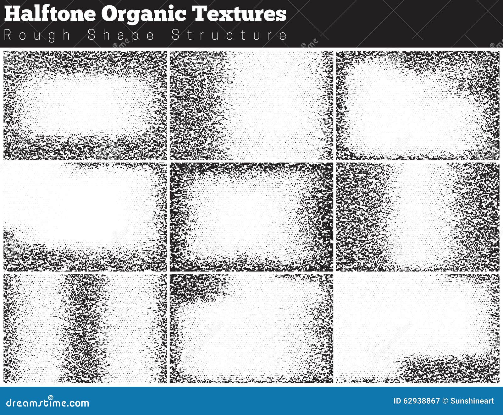 Set of Halftone Overlay Textures Stock Vector - Illustration of ...