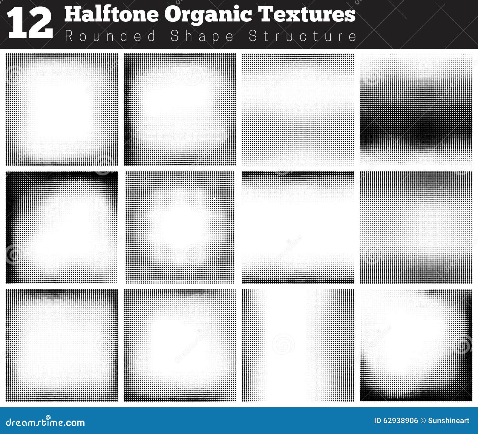 Set of Halftone Overlay Textures Stock Vector - Illustration of artwork ...