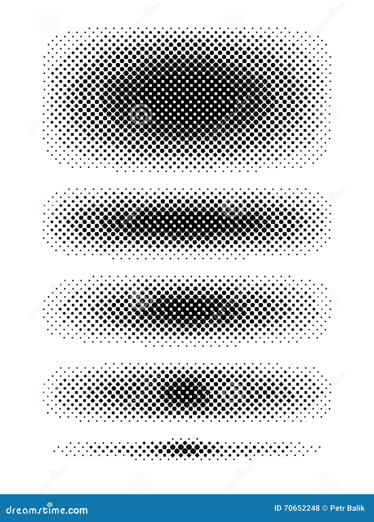 Set of halftone strips stock vector. Illustration of circle - 70652248