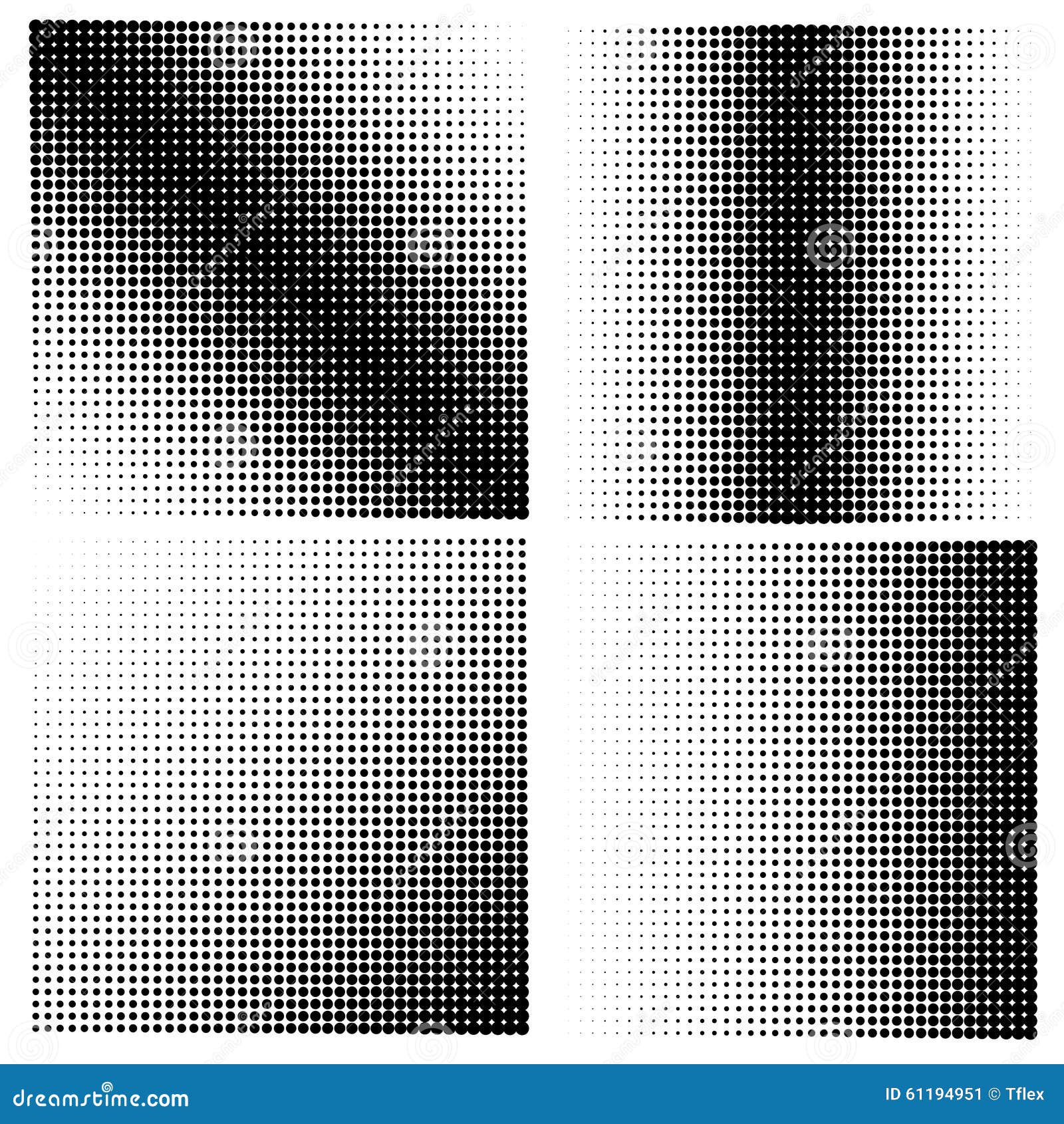 Set of 4 Halftones. Vector Illustration Stock Vector - Illustration of ...