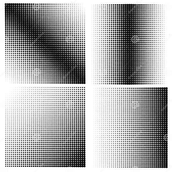 Set of 4 Halftones. Vector Illustration Stock Vector - Illustration of ...