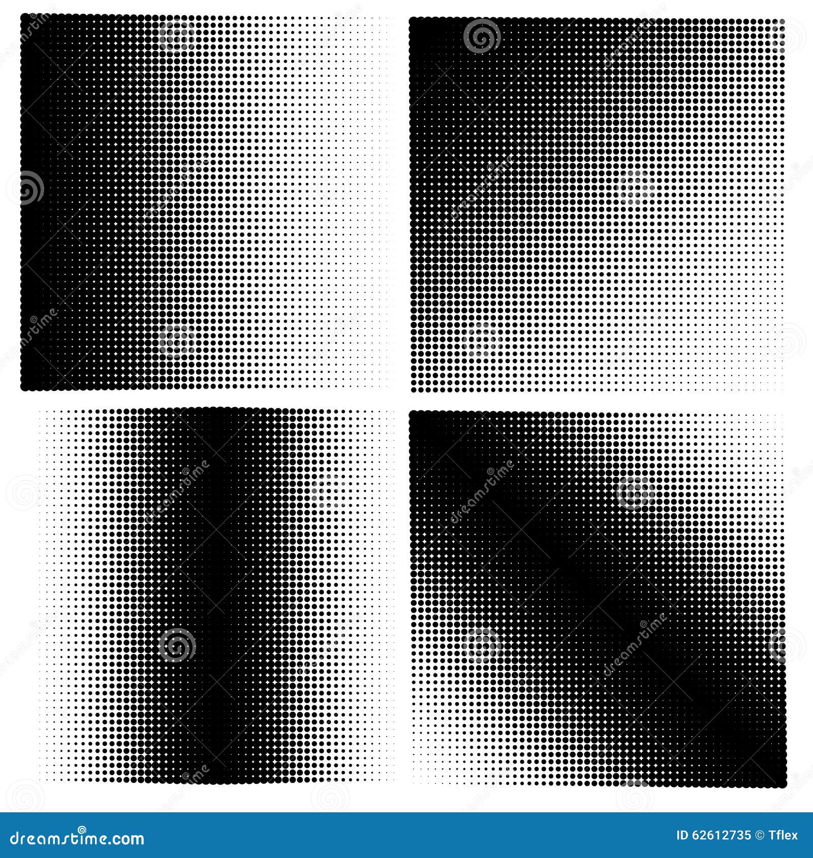 Set of 4 Halftones. Vector Illustration Stock Vector - Illustration of ...