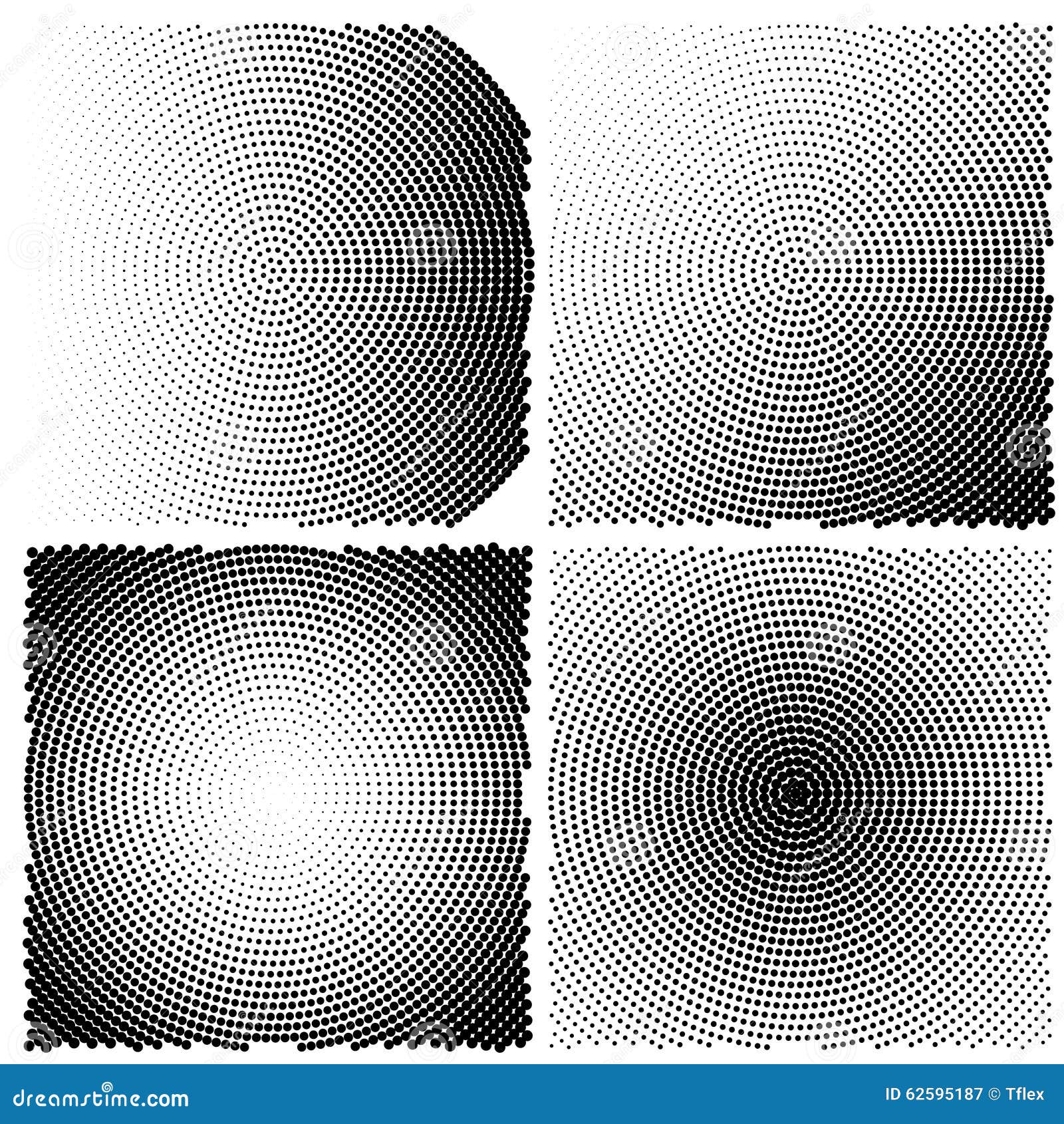 Set of 4 Halftones. Vector Illustration Stock Vector - Illustration of ...