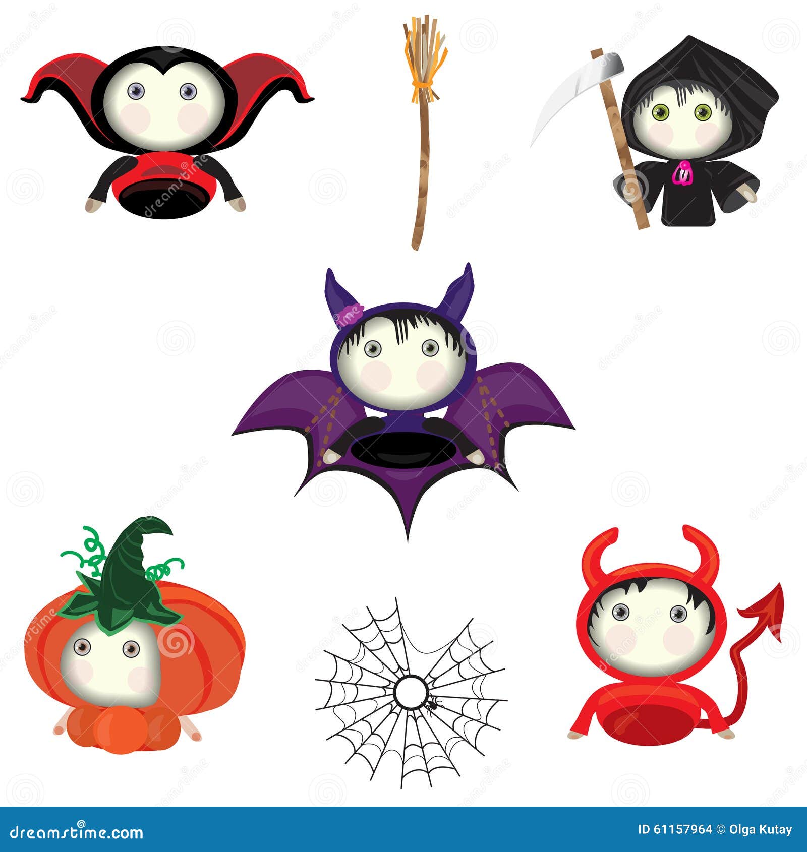Set of Halloween symbols stock vector. Illustration of vampire - 61157964