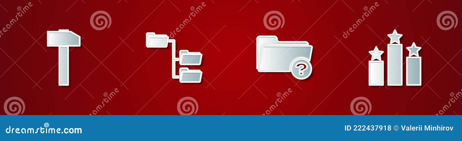 Set Hammer, Folder Tree, Unknown Directory and Ranking Star Icon ... Set Hammer, Folder Tree, Unknown Directory and Ranking Star Icon ...