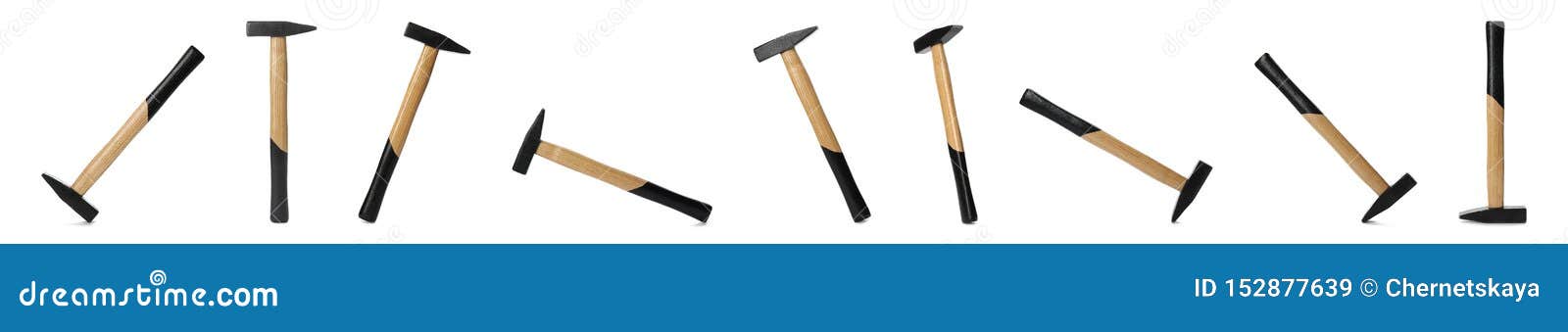 Set of Hammers on White. Construction Tools Stock Image - Image of item ...
