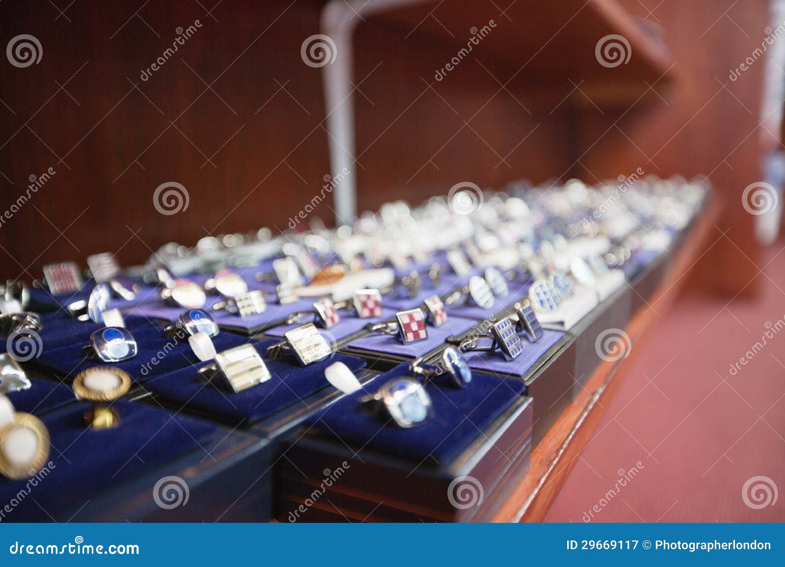 Set of Hand Cufflinks on Display Stock Image - Image of jewelry ...