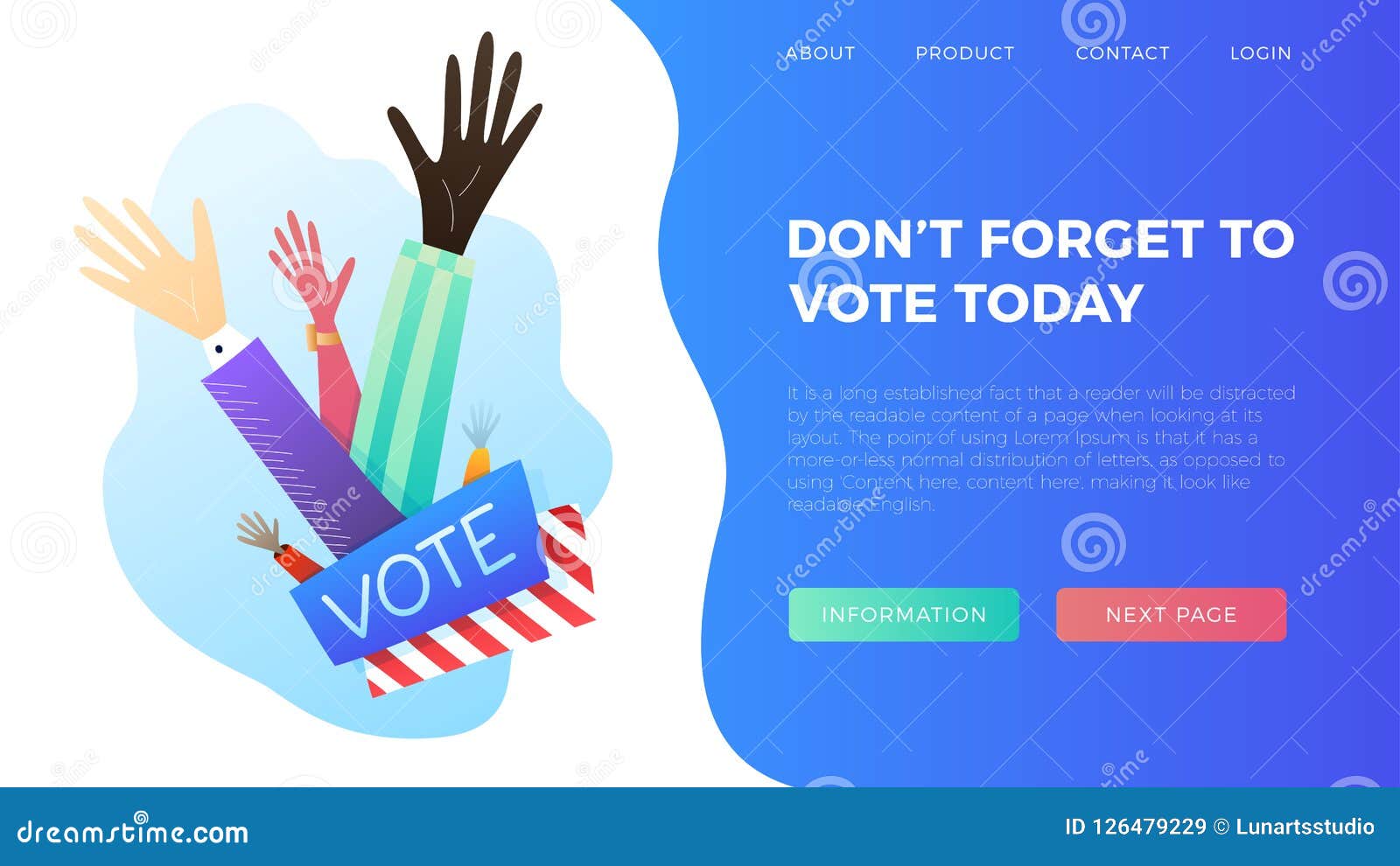 Set of Hand Draw Hands. Voting Concept Illustration. Stock Illustration ...