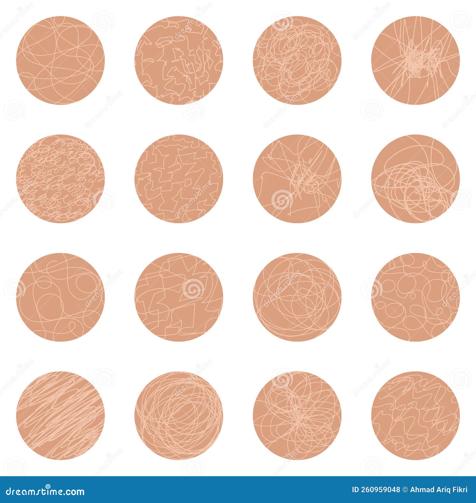 Set of Hand Drawing Random Chaotic Lines. Insane Tangled Scribble Clew ...