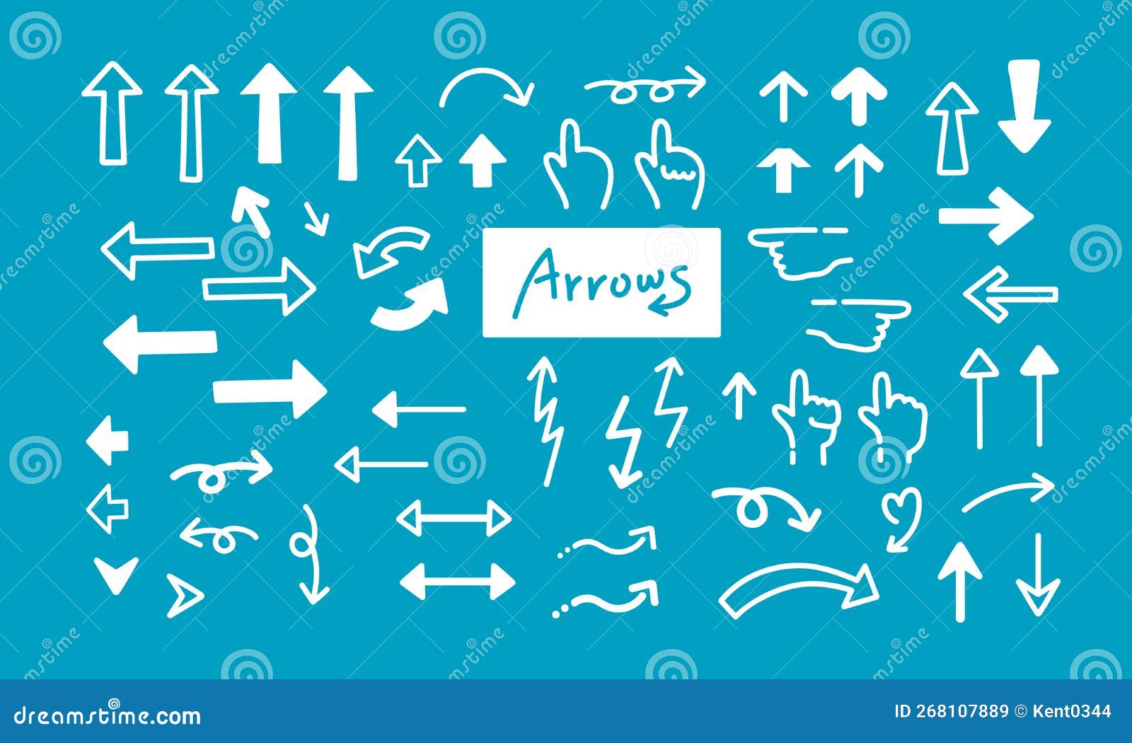 Set of Hand-drawn Arrows and Marks for a Comic Book Design Stock ...