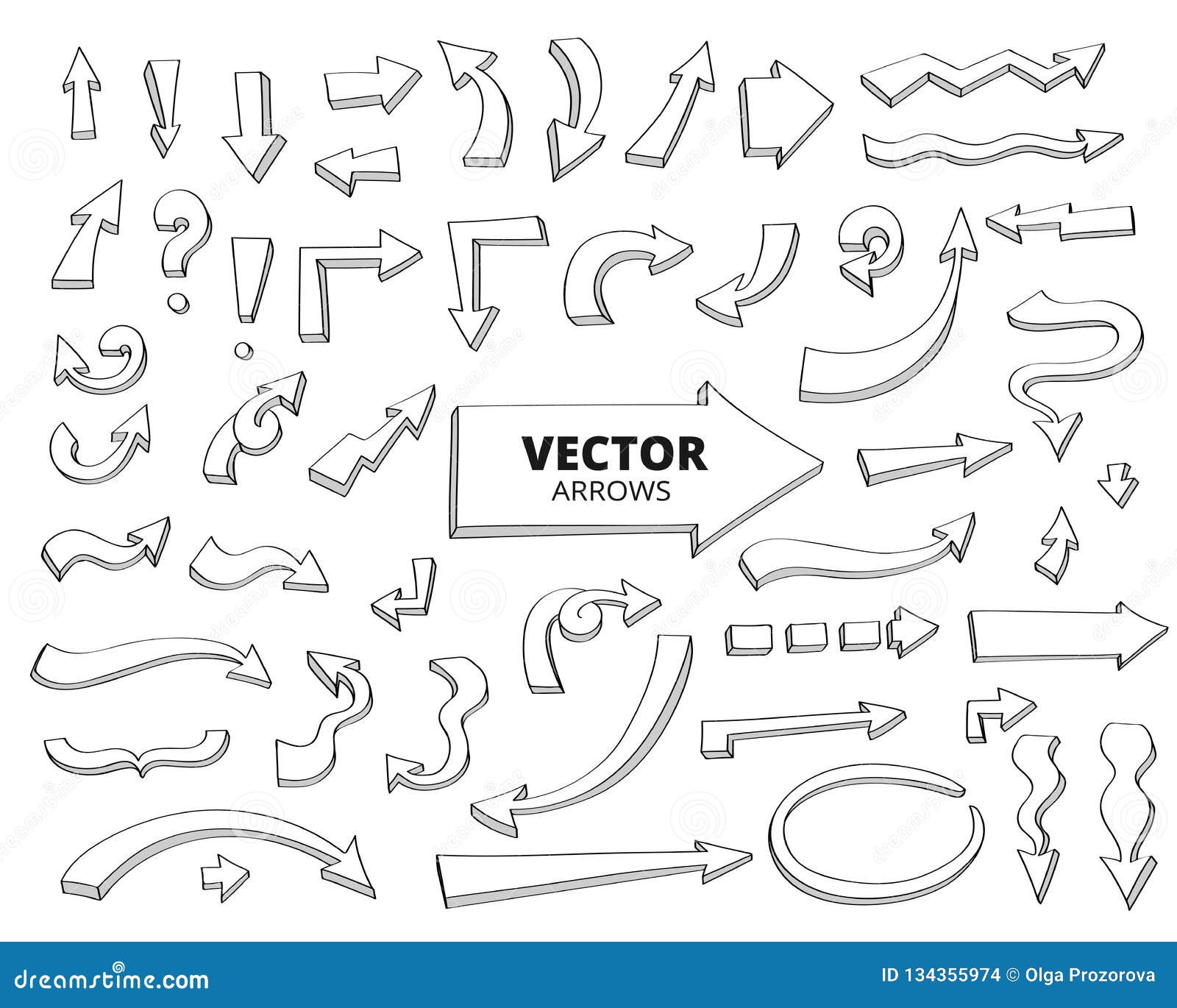 Set of hand drawn arrows stock vector. Illustration of angle - 134355974 Set of hand drawn arrows stock vector. Illustration of angle - 134355974